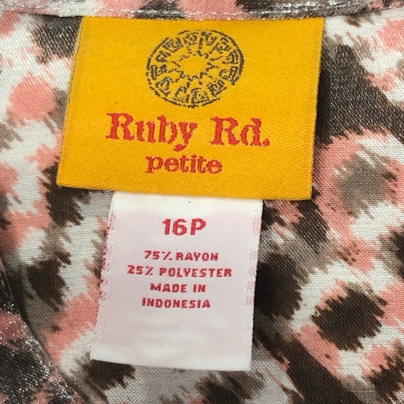 Ruby Rd. | Tops | Ruby Rd Ruffle Front Long Tab Sleeve Sz 6p Shirt ...